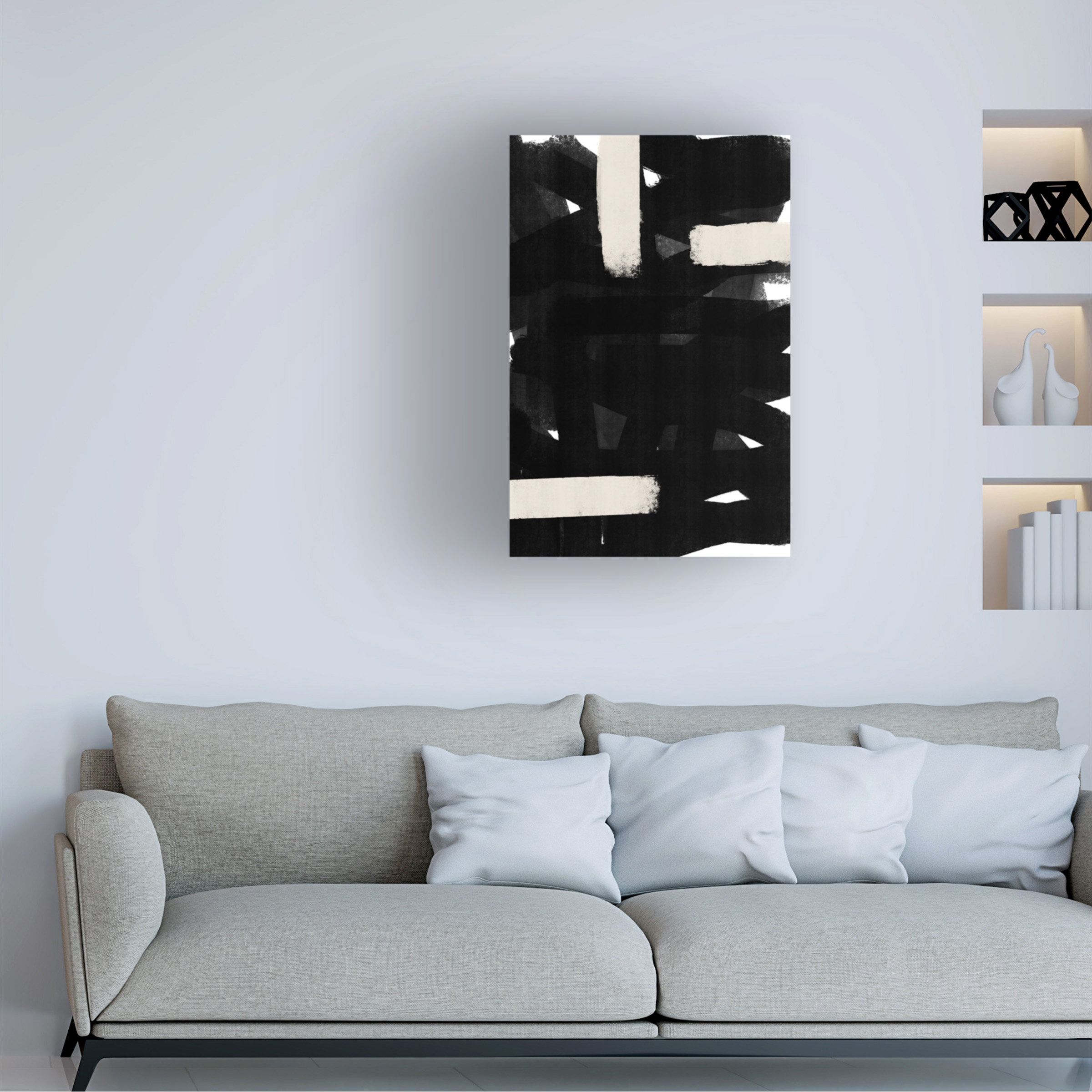 Trademark Fine Art Uplusmestudio Abstracto Crossed Canvas Art | Wayfair